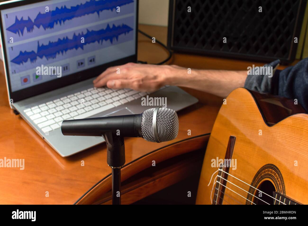 Person recording song played hi-res stock photography and images - Alamy