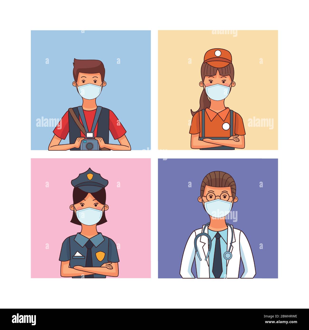 Fast food workers masks hi-res stock photography and images - Alamy
