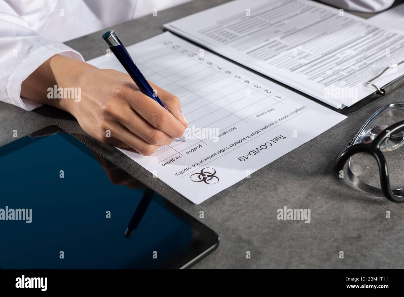 A stay survey form filled out immediately after crossing the border for ...