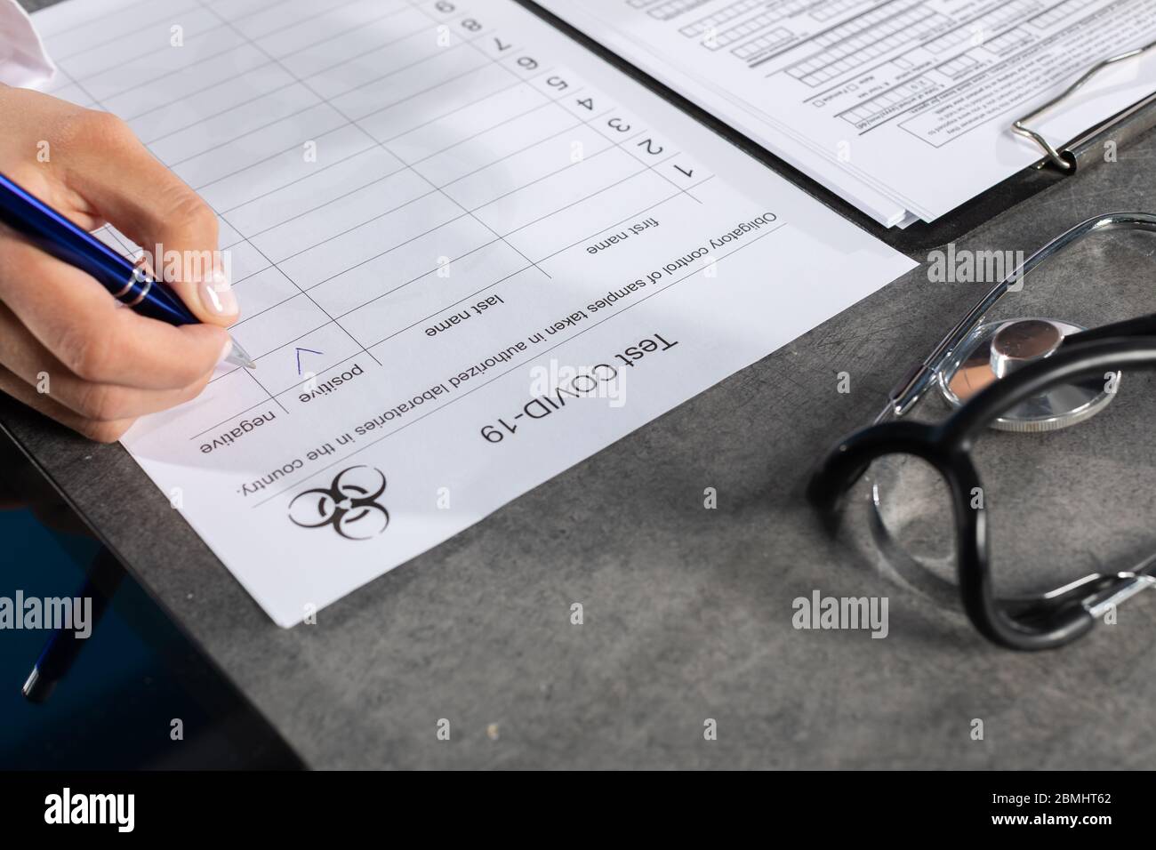 A stay survey form filled out immediately after crossing the border for ...