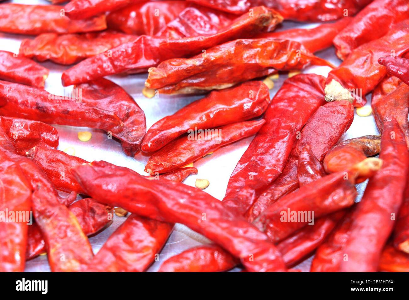 Red chilli with its bright color at home for cooking foods Stock Photo ...