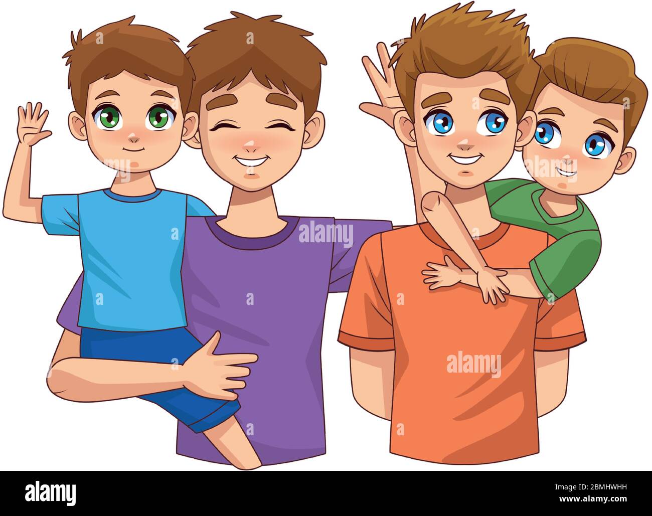 fathers lifting sons parents characters Stock Vector Image & Art - Alamy