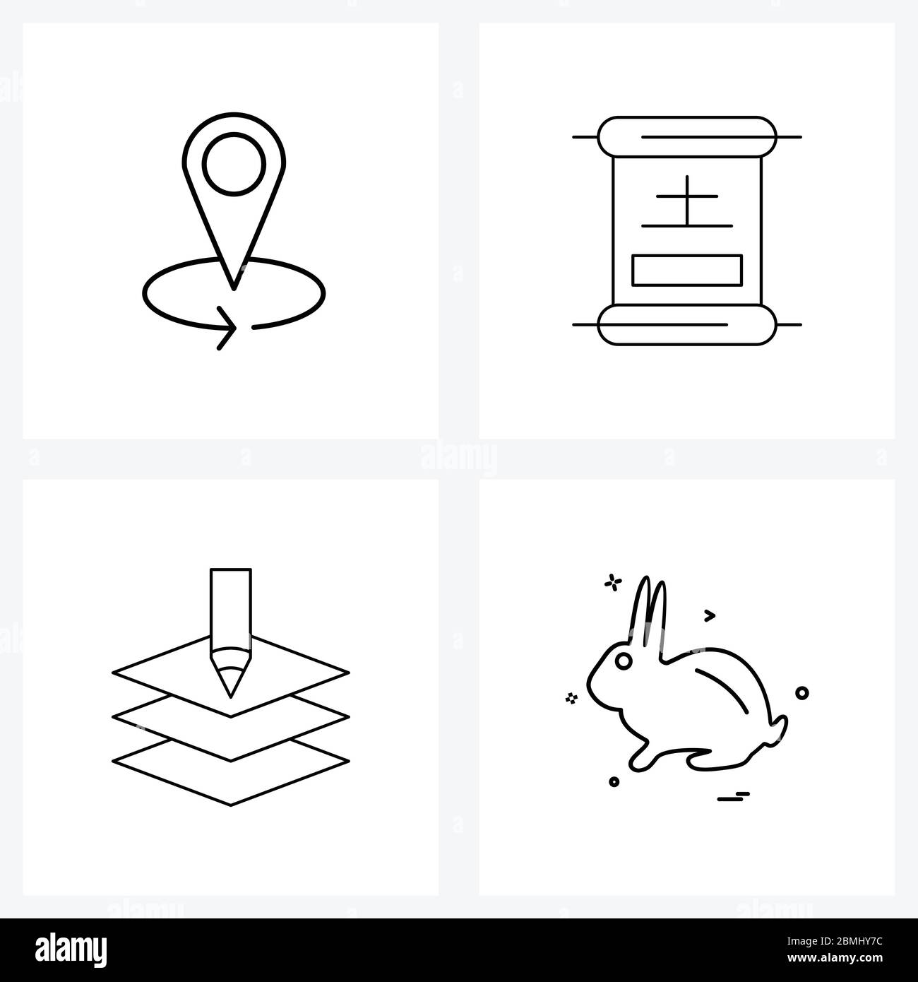Symbols on maps Stock Vector Images - Alamy