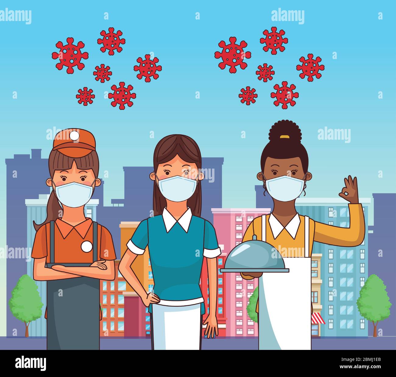 Fast food workers masks hi-res stock photography and images - Alamy