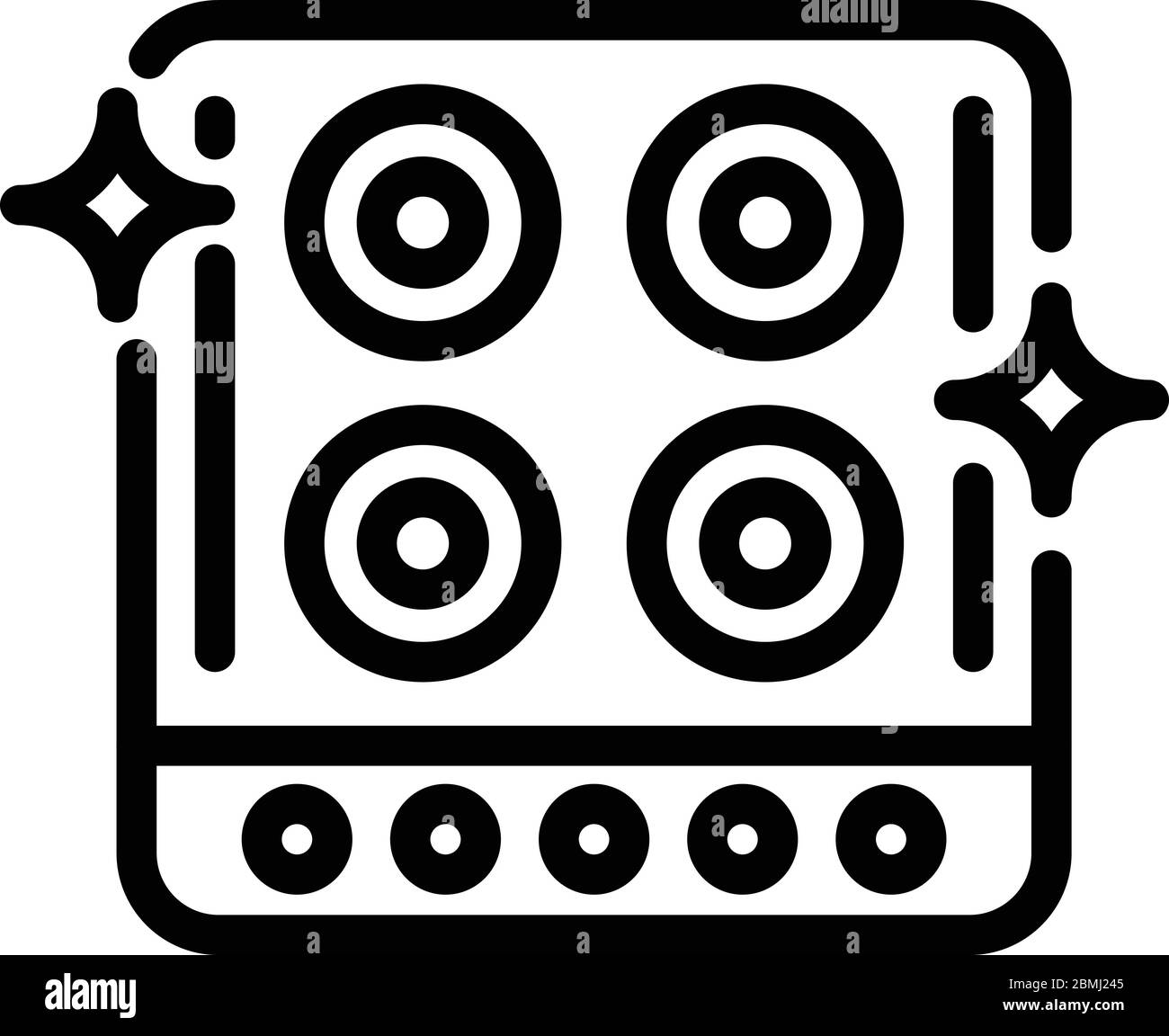 Clean kitchen stove icon, outline style Stock Vector Image & Art - Alamy