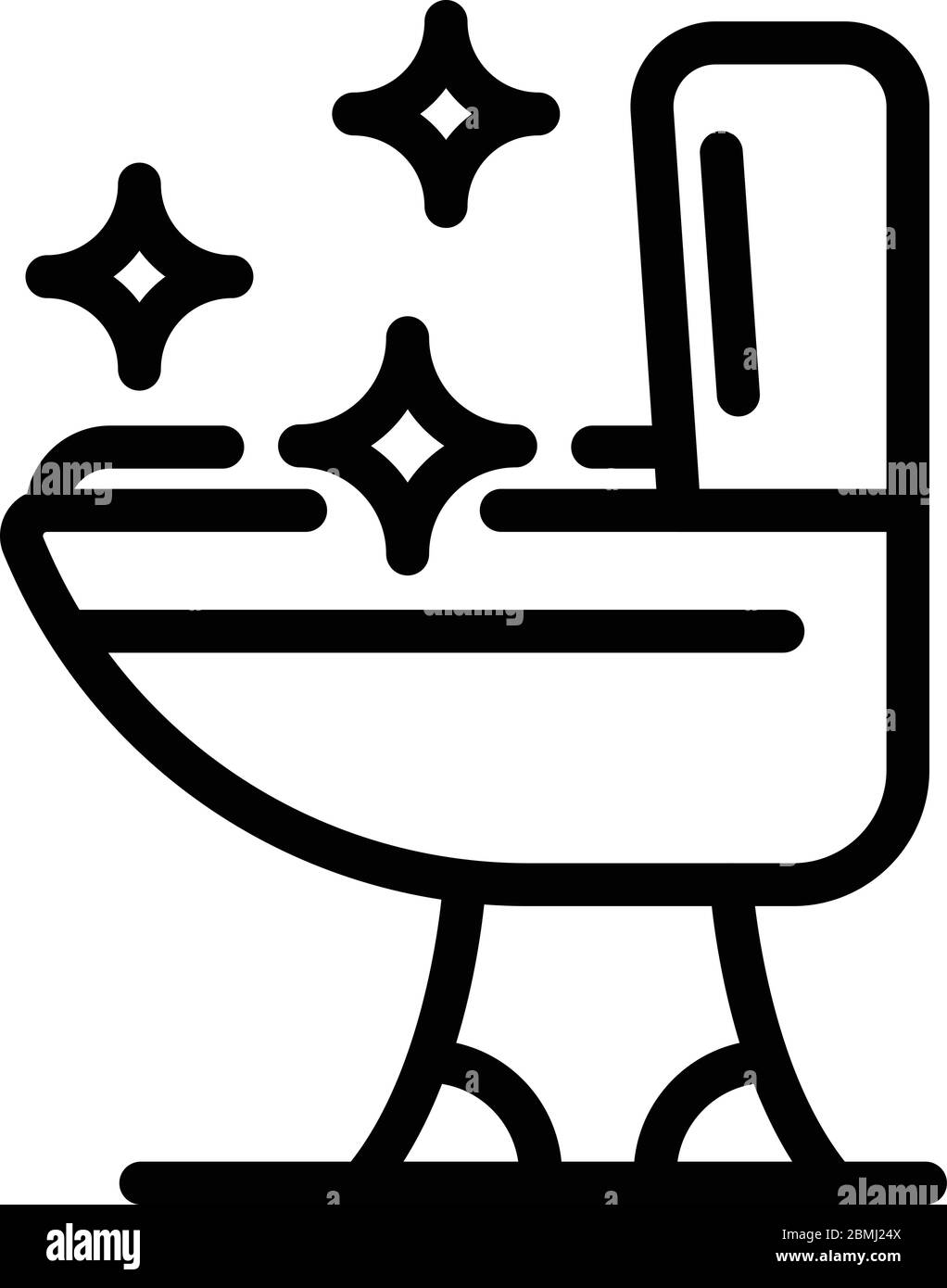 Sparkling clean toilet Stock Vector Images - Alamy