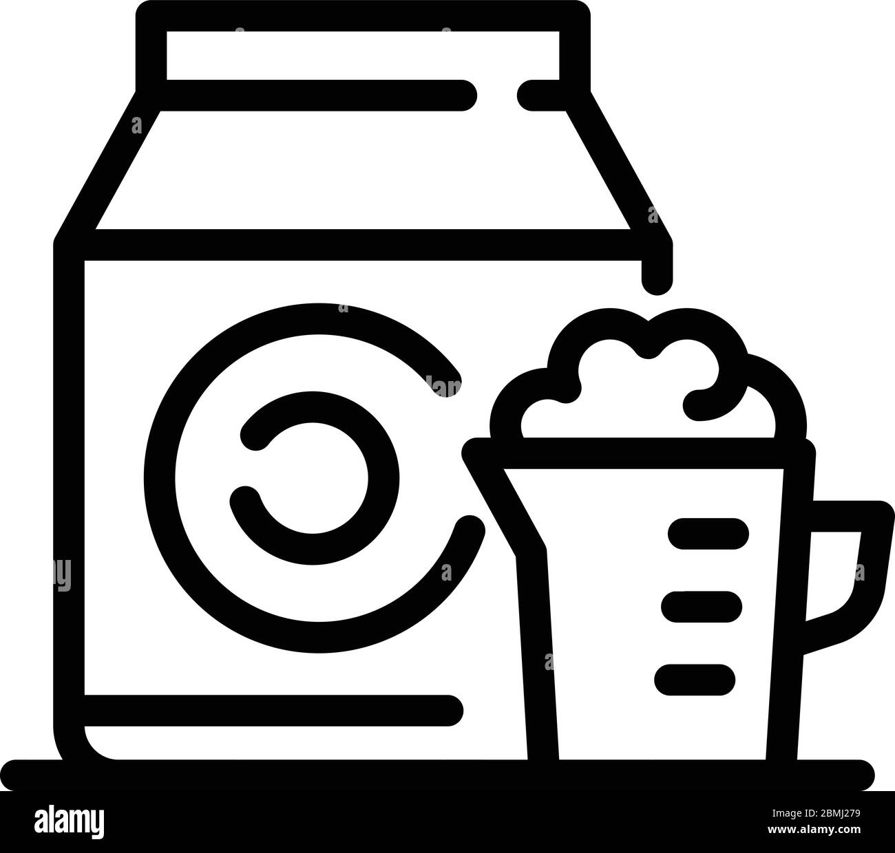 Powder for washing machine icon, outline style Stock Vector Image & Art ...