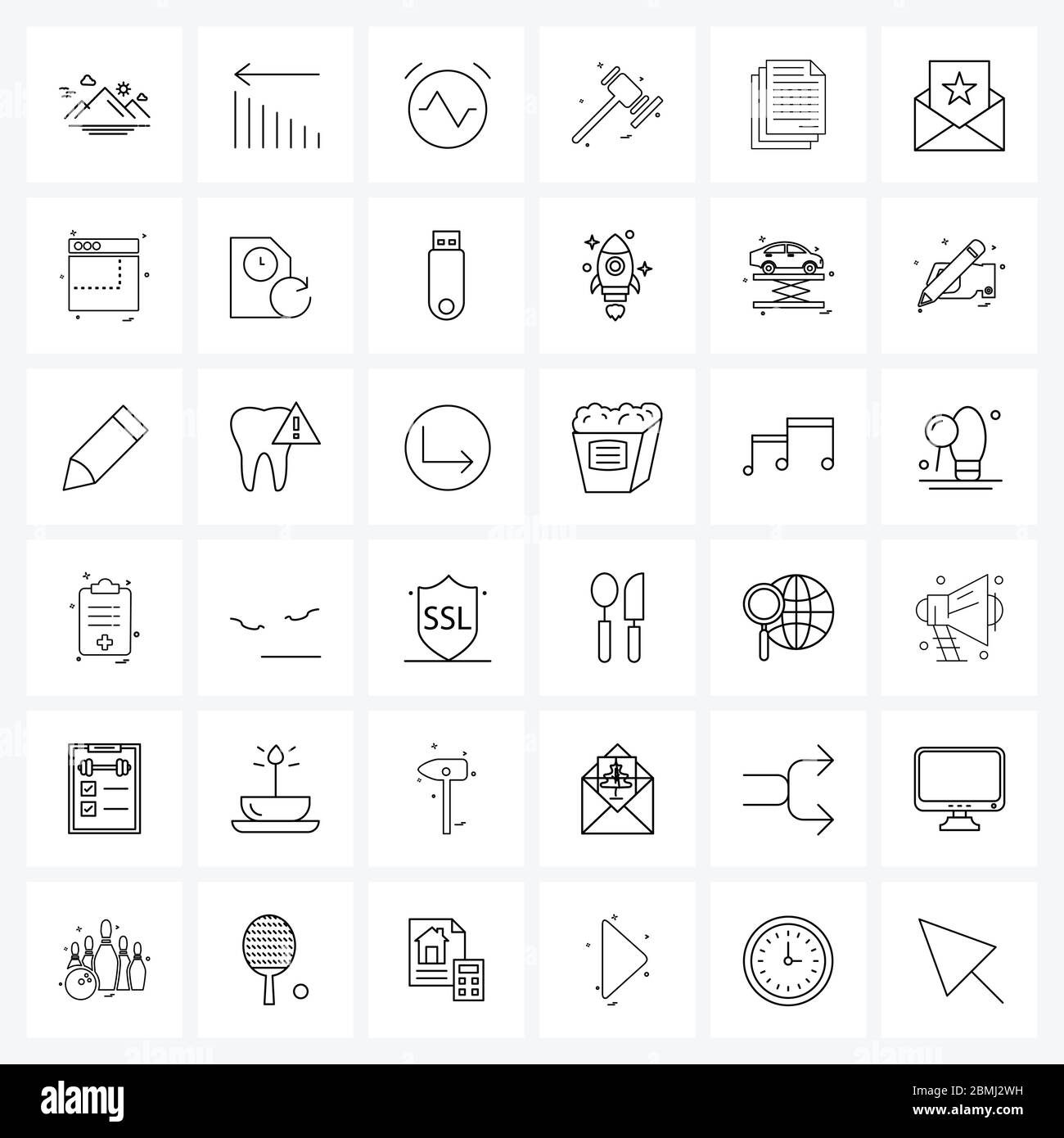 36 Editable Vector Line Icons and Modern Symbols of copies, order of ...