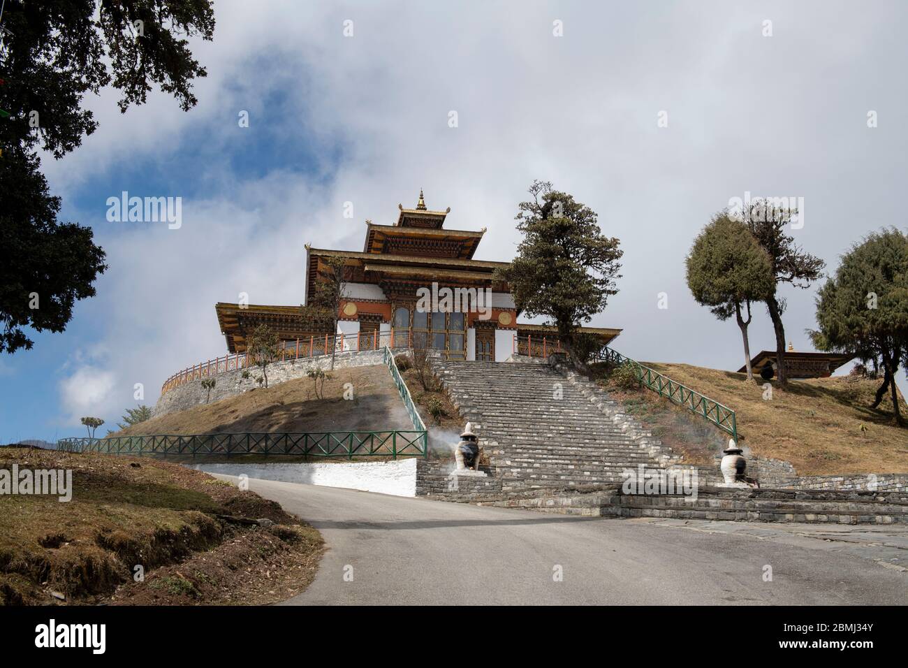 Bhutan, Dochula Pass. Druk Wangyel Lhakhng temple. Memorial to ...