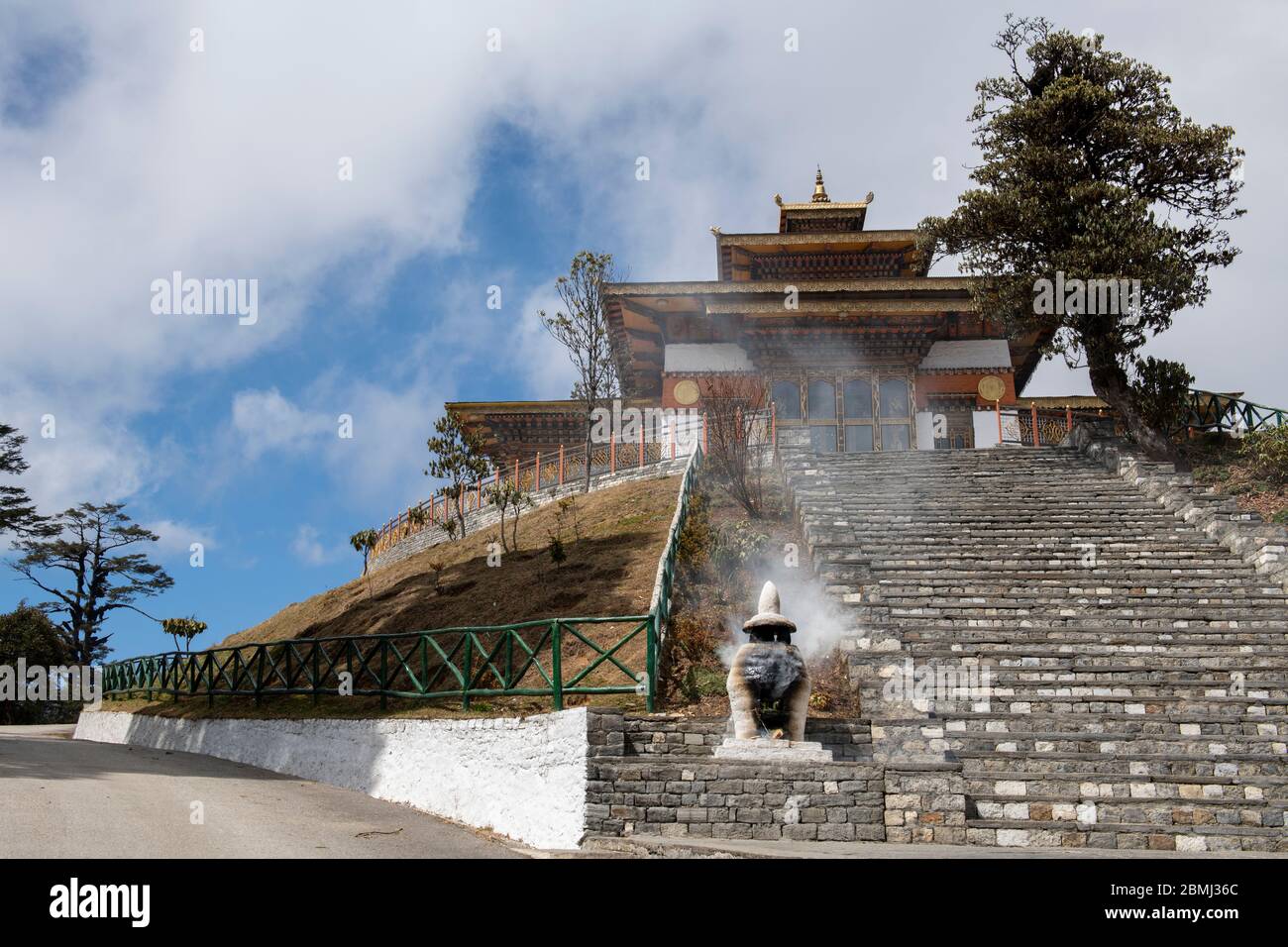 Bhutan, Dochula Pass. Druk Wangyel Lhakhng temple. Memorial to ...
