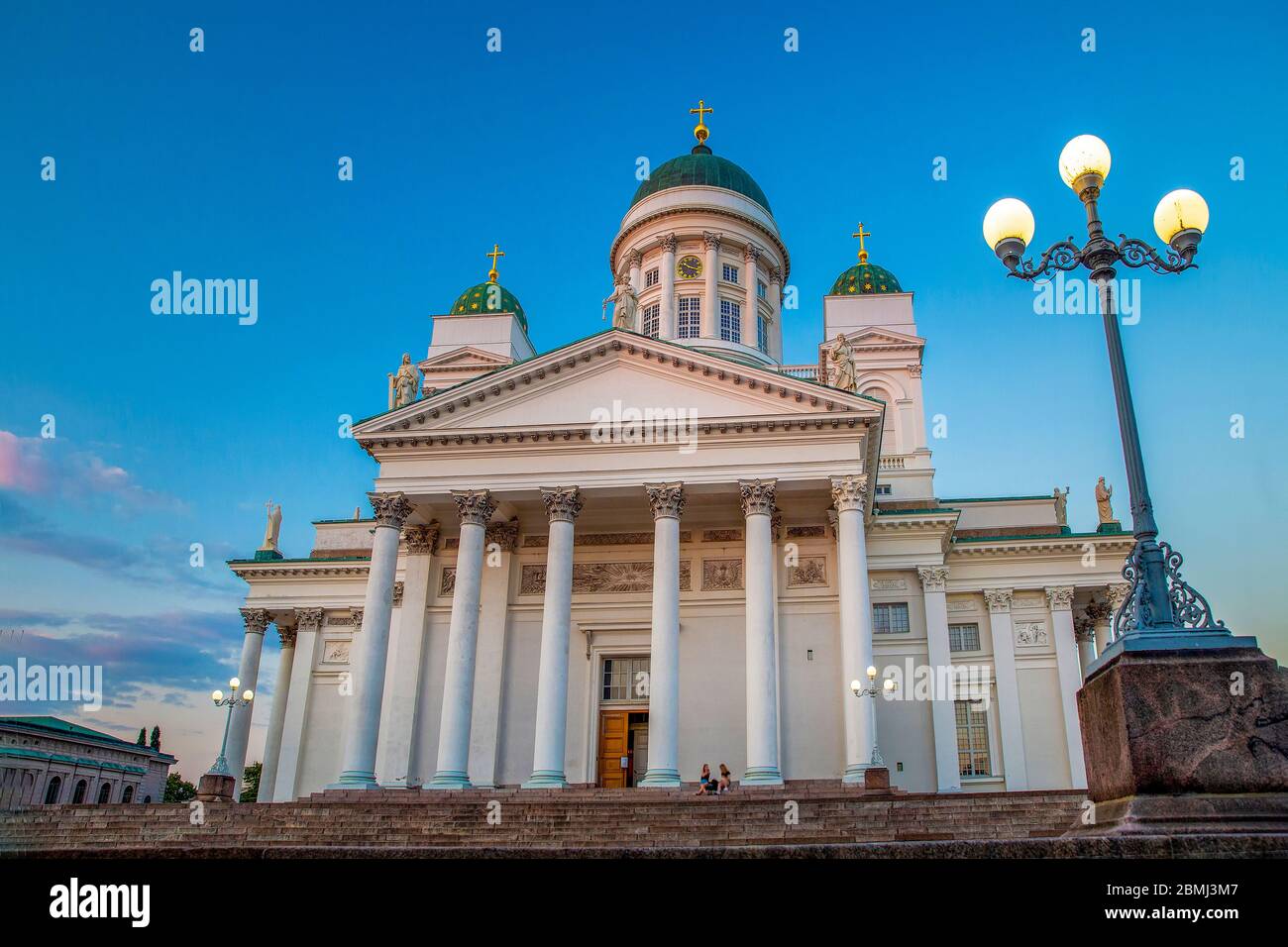 Helsinki Cathedral - A large neoclassical building with a staircase in ...
