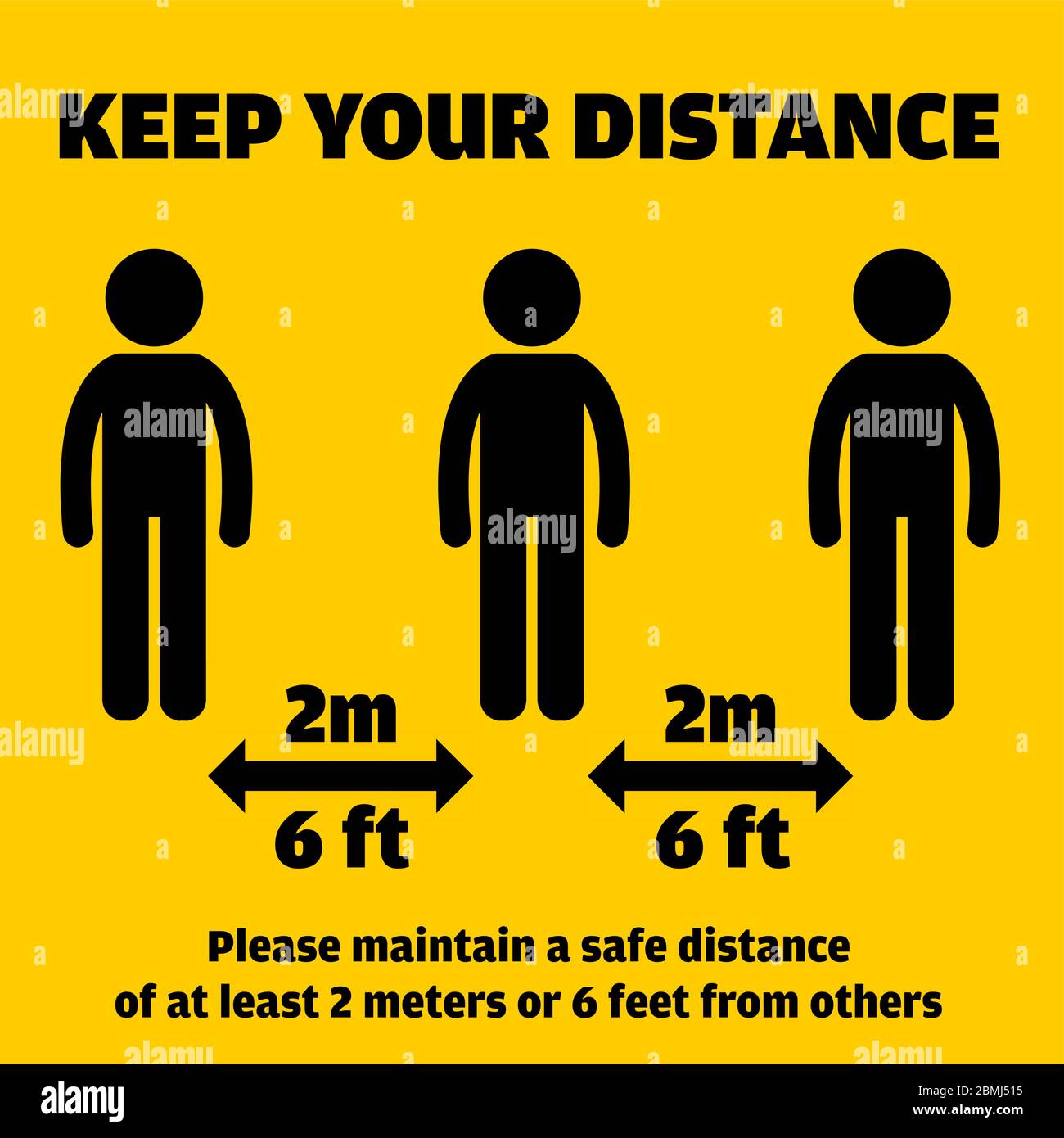 Social Distancing Message. Keep a safe distance vector illustration ...