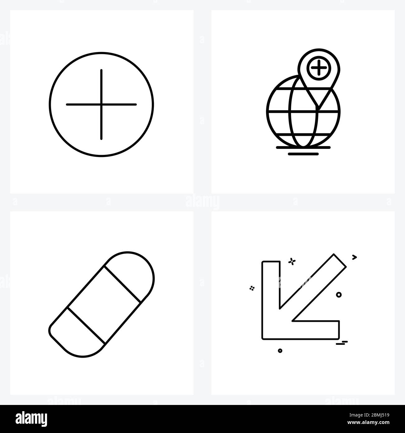 Map symbols hospital hi-res stock photography and images - Alamy