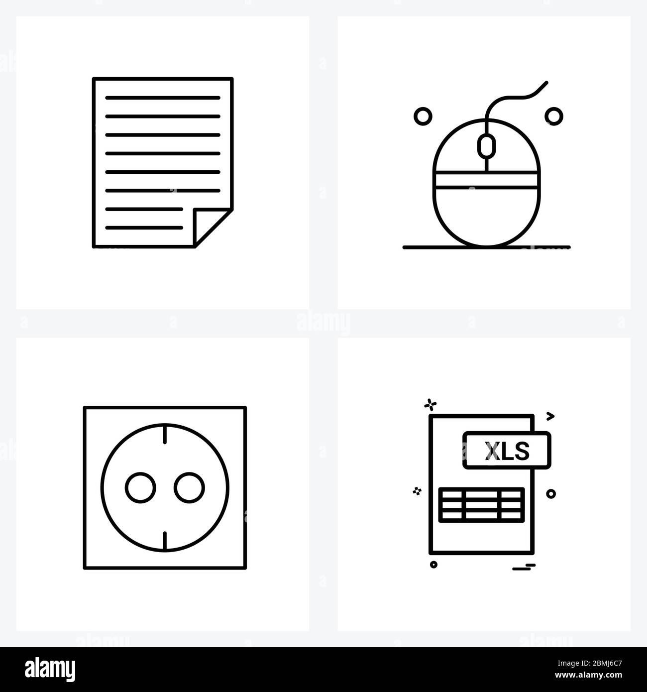 4 Editable Vector Line Icons and Modern Symbols of notebook ...