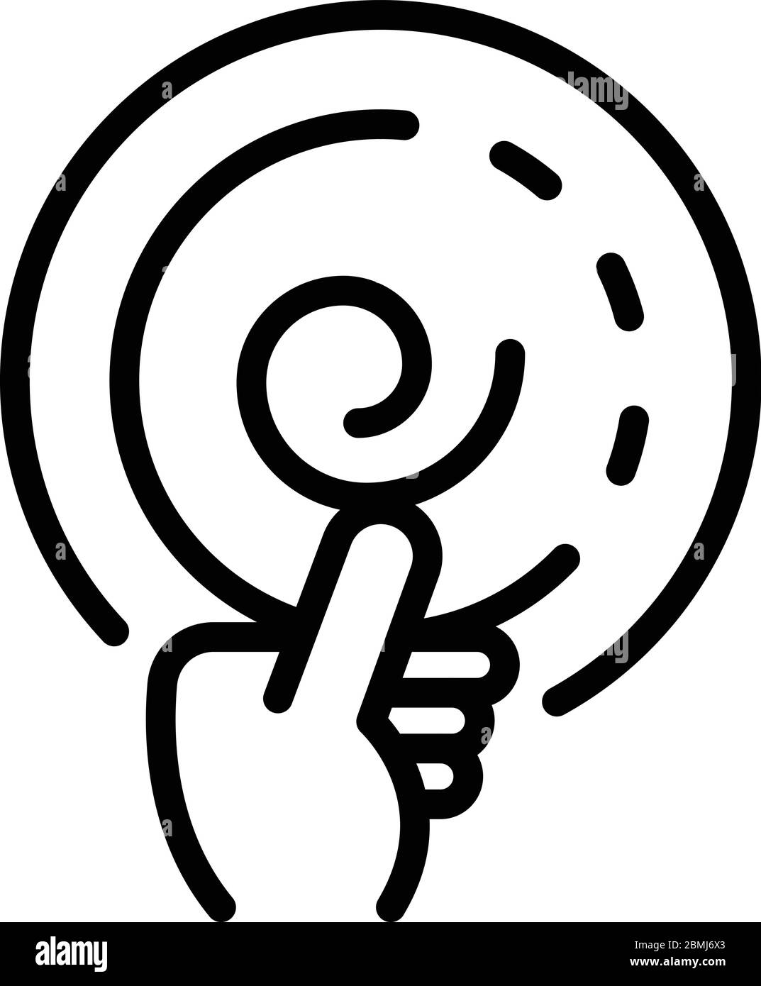 Pendulum in hand icon, outline style Stock Vector Image & Art - Alamy