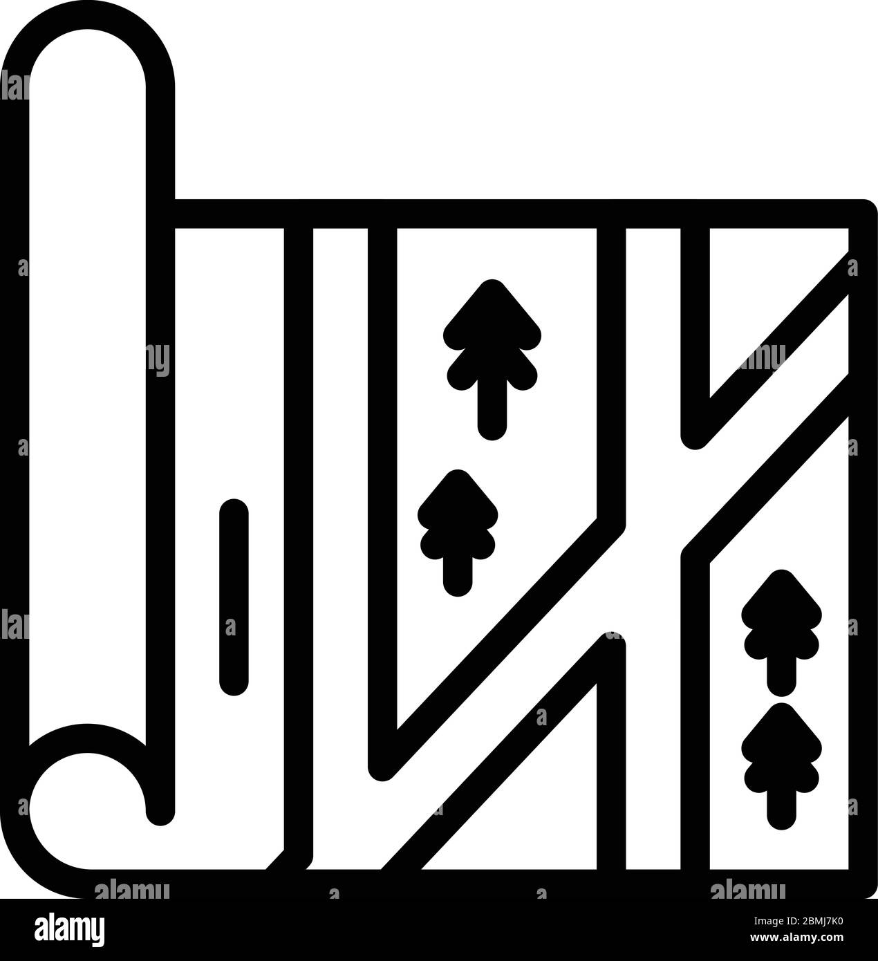 Paper map icon, outline style Stock Vector Image & Art - Alamy