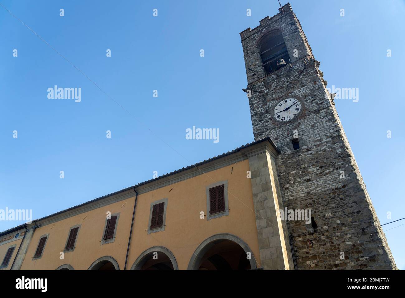Tower of Bibbiena, historic city in the Arezzo province, Tuscany, Italy ...