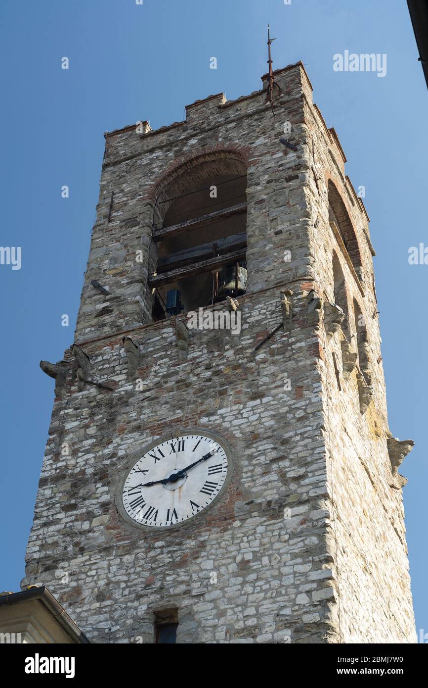 Tower of Bibbiena, historic city in the Arezzo province, Tuscany, Italy ...