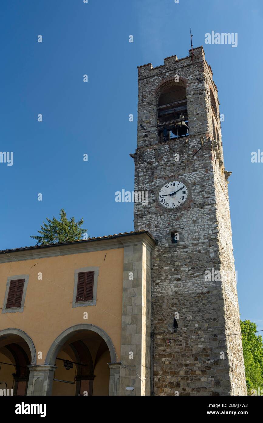 Street of Bibbiena, historic city in the Arezzo province, Tuscany ...