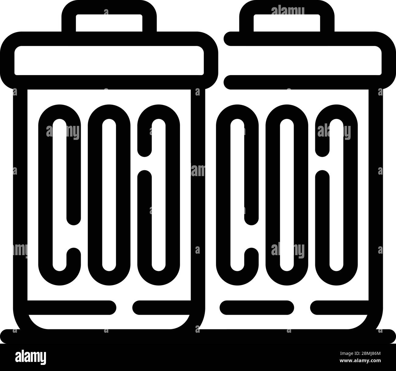Garbage containers icon, outline style Stock Vector Image & Art - Alamy