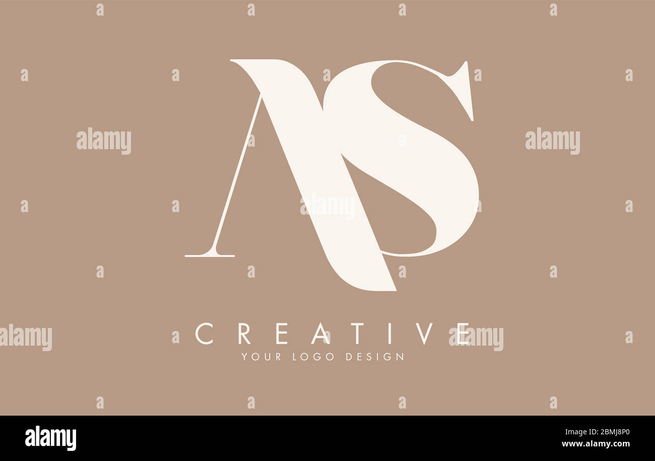 AS A S letters logo design. Long Tail effect vector illustration sign ...