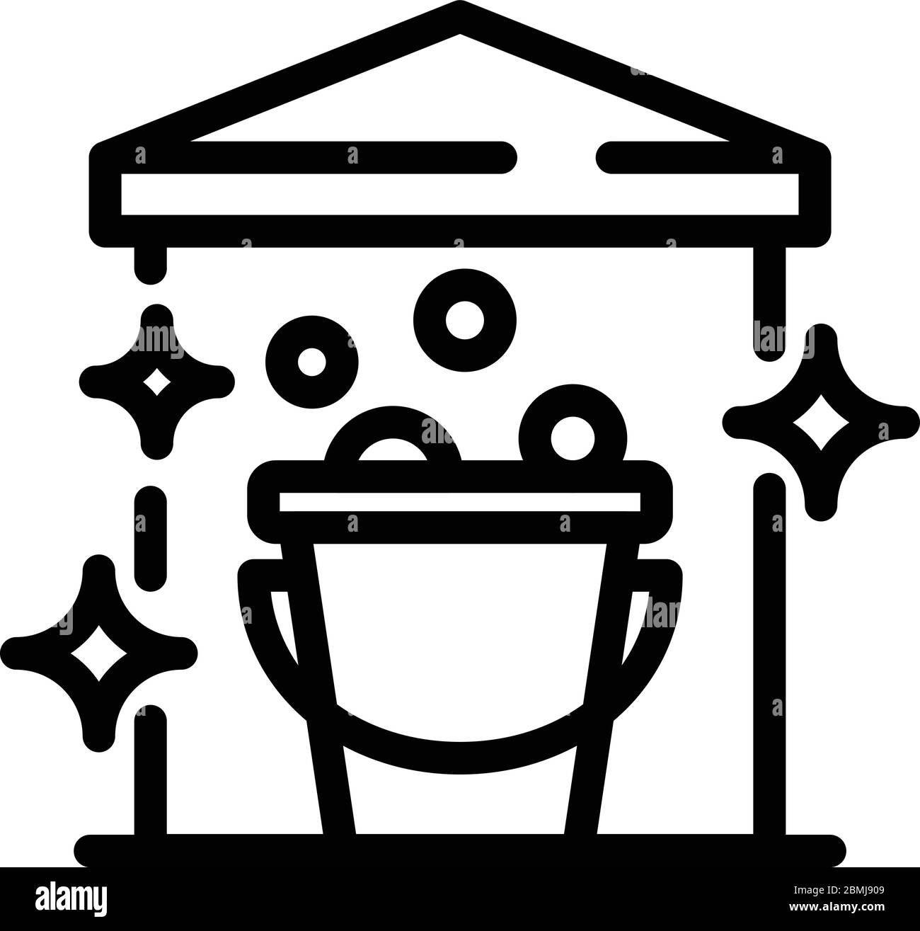 White bucket foam bubbles icon hi-res stock photography and images - Alamy