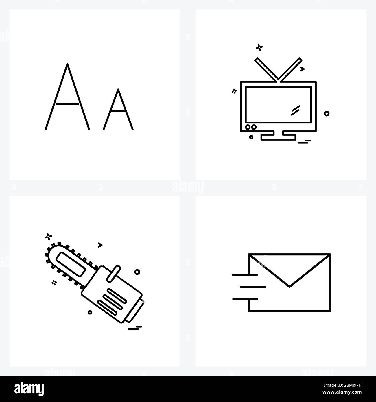 Saw font Stock Vector Images - Alamy