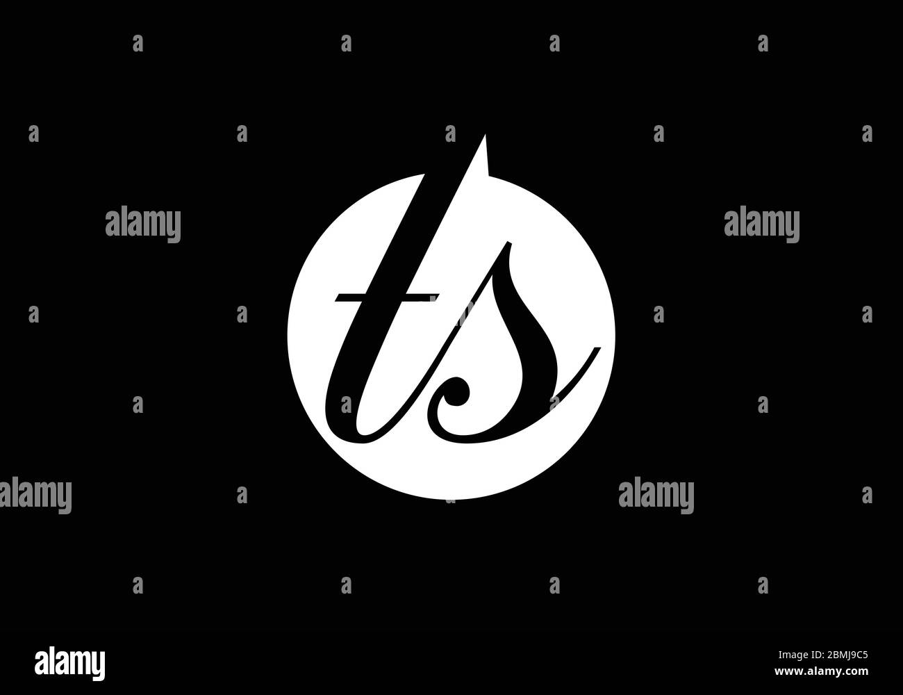 Initial Monogram Letter T S Logo Design Vector Template. Graphic ...