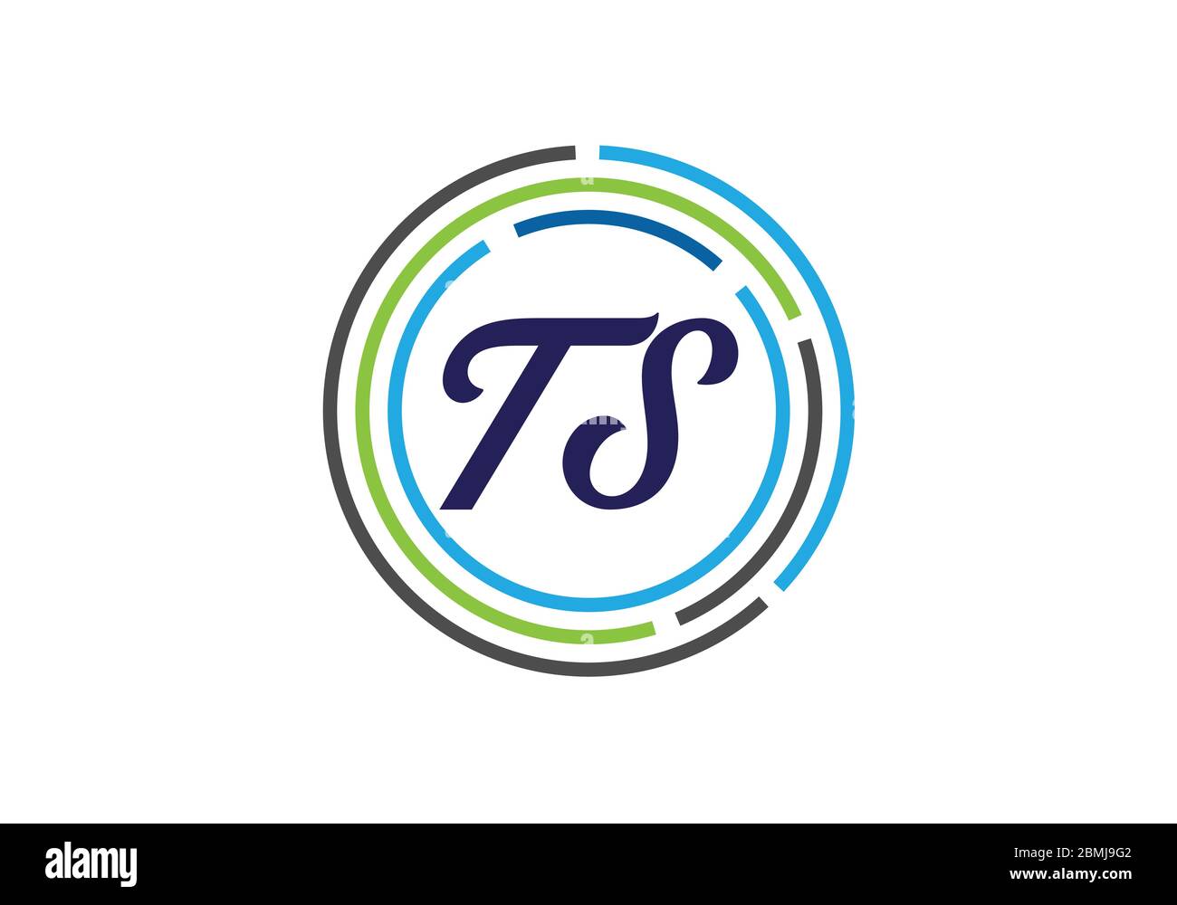 Initial Monogram Letter T S Logo Design Vector Template. Graphic ...