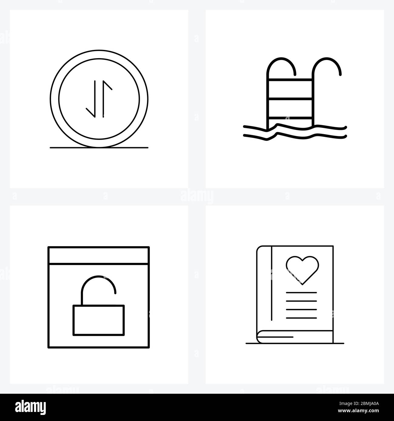 4 Universal Line Icon Pixel Perfect Symbols of buy, app, synchronize ...