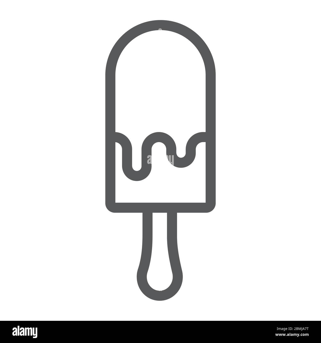 Ice Cream line icon, food and sweet, dessert sign vector graphics, a ...