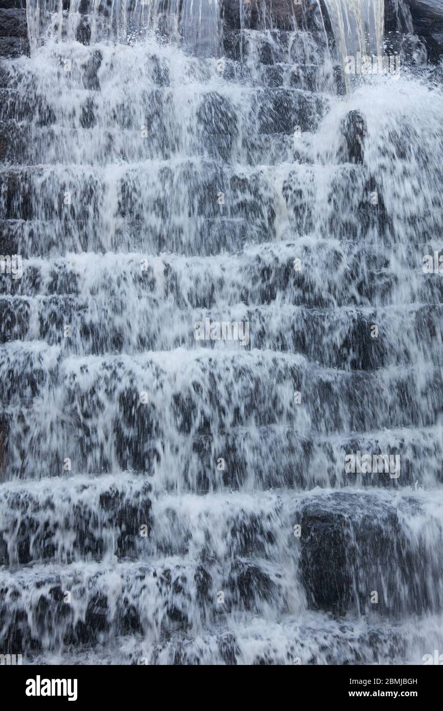 Water falling down stone steps Stock Photo - Alamy