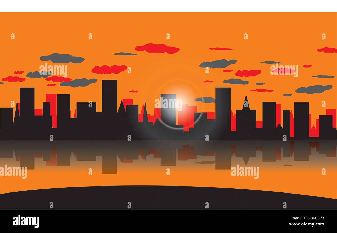 skyscraper vector retro background pattern desktop business Stock ...