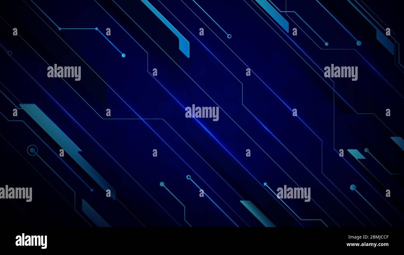 Abstract blue technology Hi-tech futuristic digital innovation ...