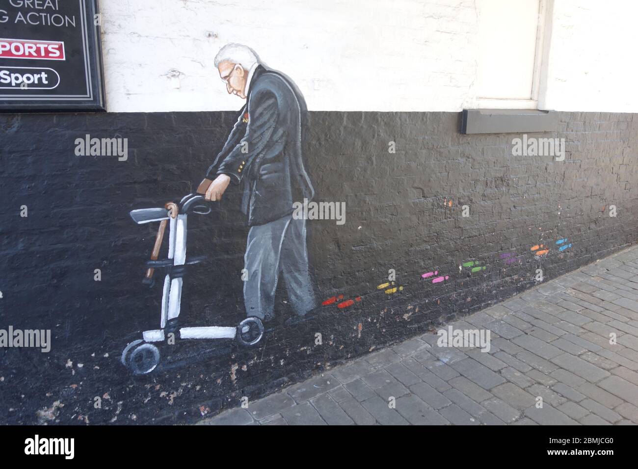 A Captain Thomas Moore mural on the wall of a Pontefract pub, painted ...