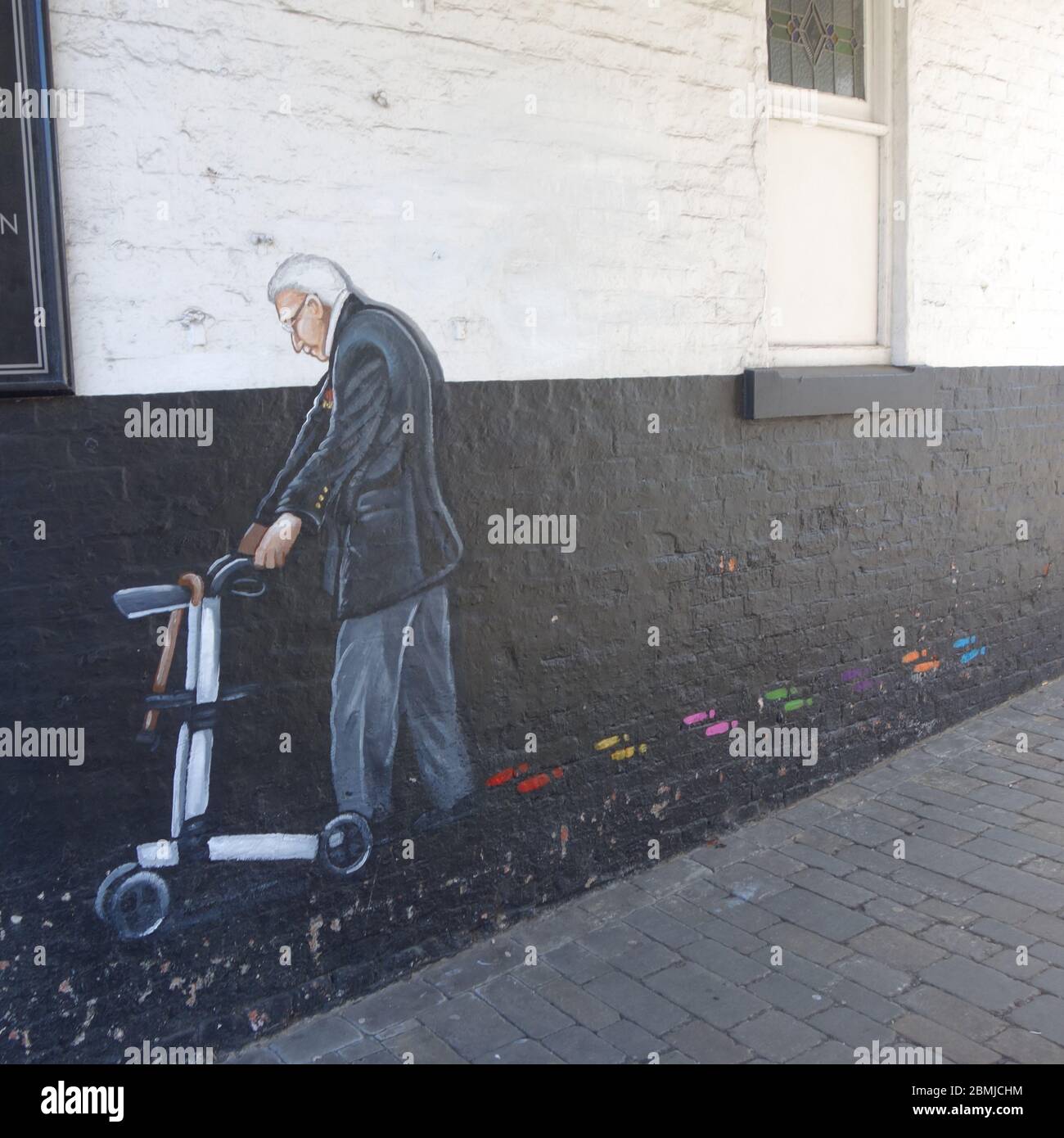 A Captain Thomas Moore mural on the wall of a Pontefract pub, painted ...