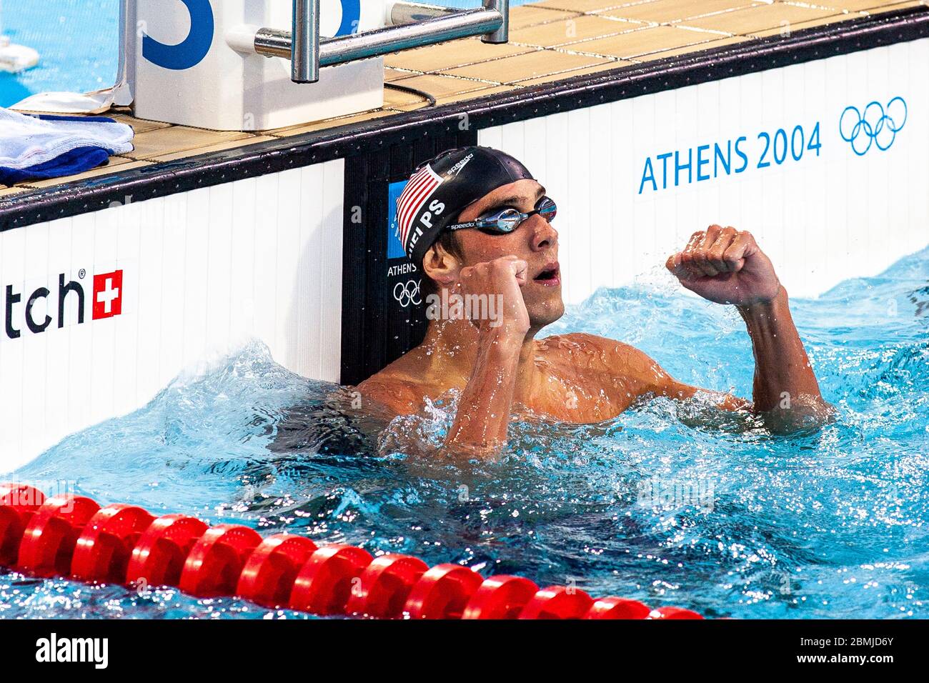 Michael Phelps (USA) wins the gold medal in the Men's 200 metre ...