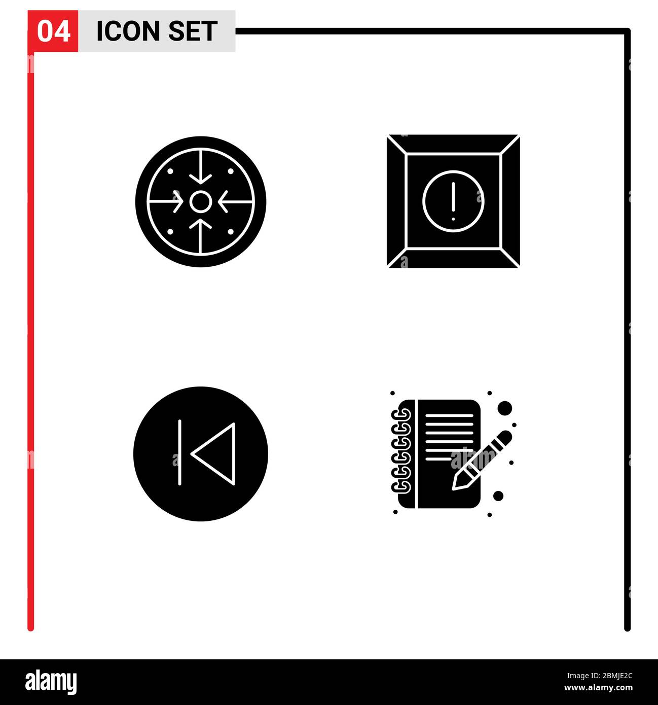 Stock Vector Icon Pack of 4 Line Signs and Symbols for stages, arrow ...