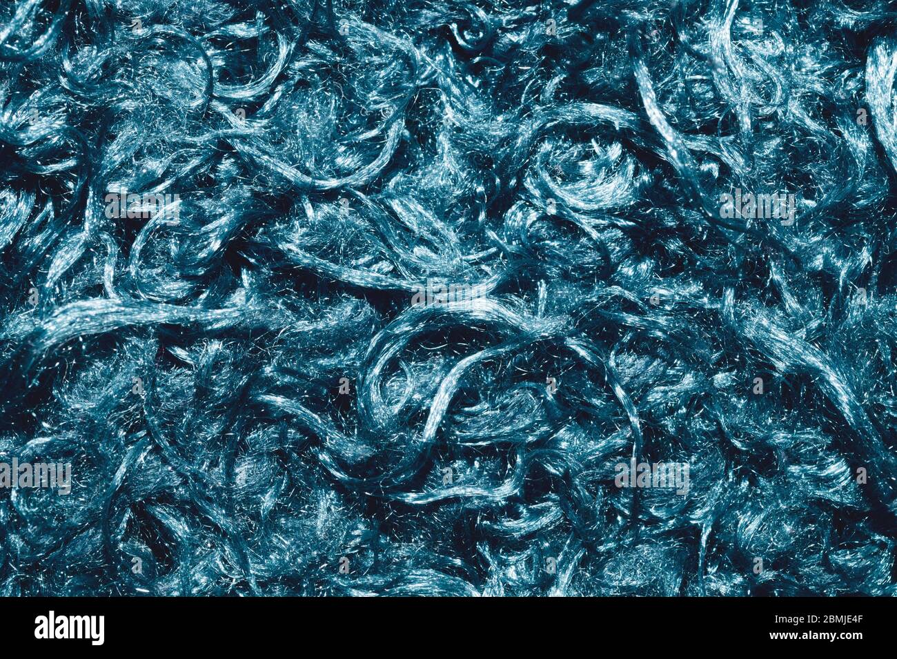 Soft fabric texture. turquoise extile with curly fibers. wool ...