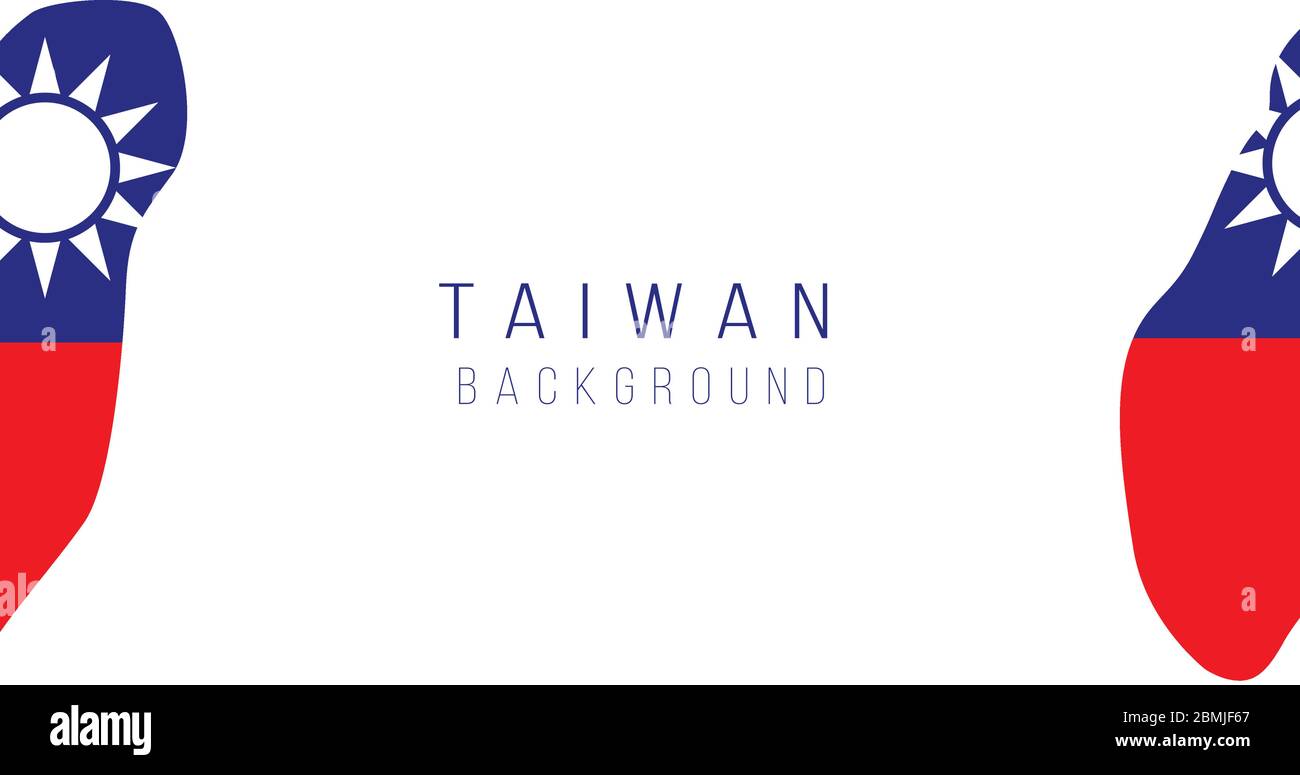 Taiwan flag map background. The flag of the country in the form of ...