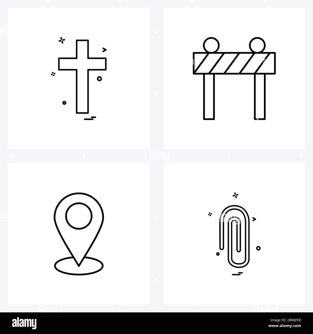 Map symbols church Black and White Stock Photos & Images - Alamy