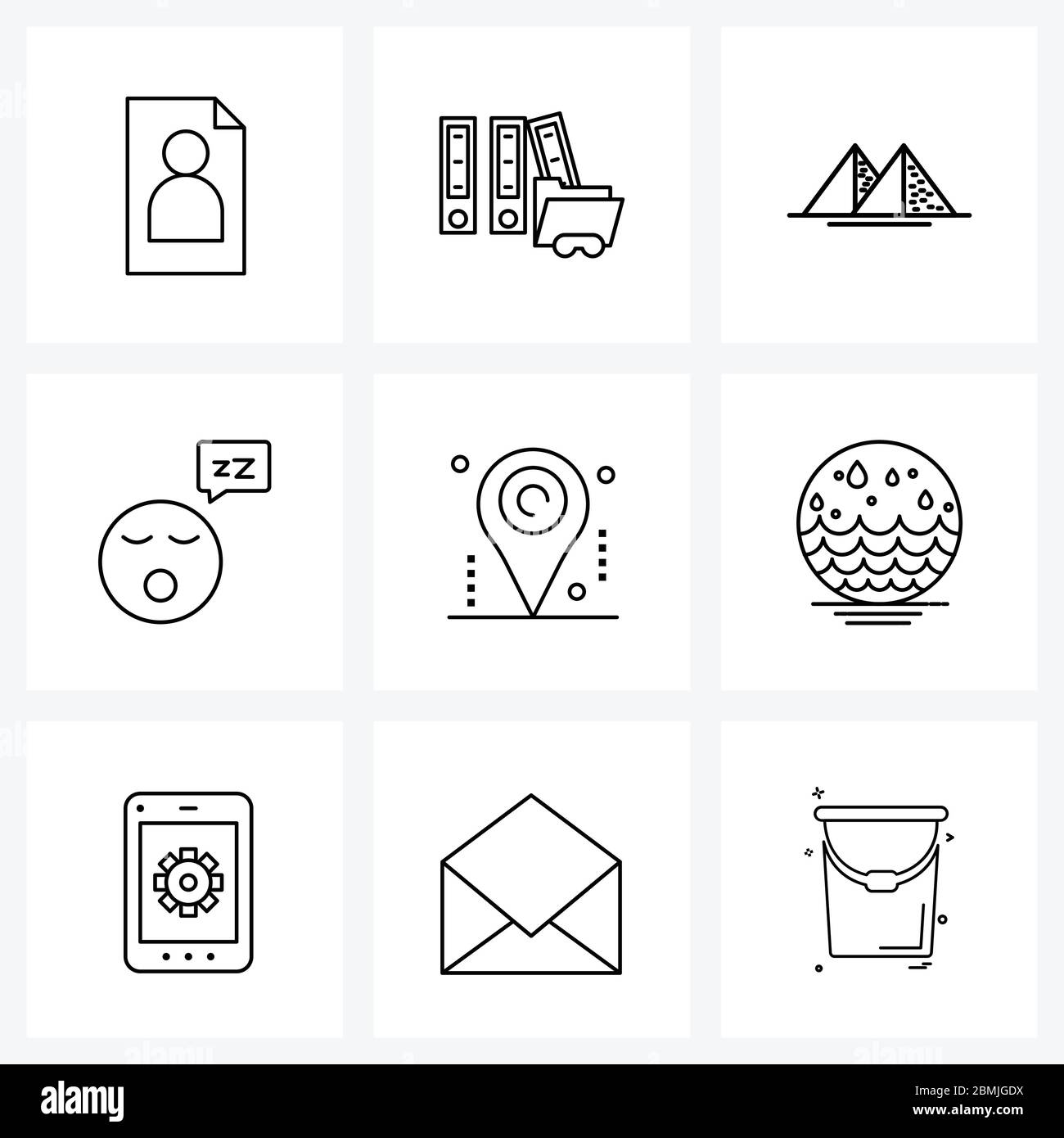 Action icons for files folders and email hi-res stock photography and ...