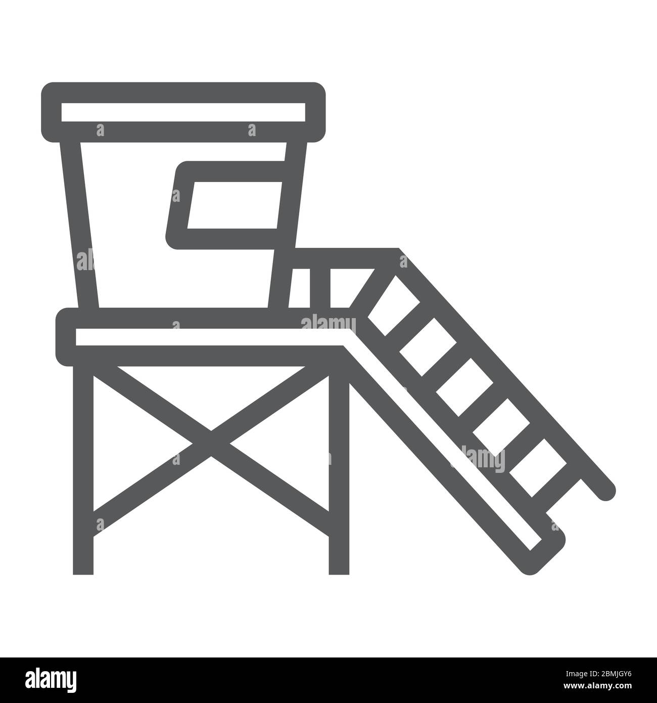 Orange lifeguard stand Stock Vector Images - Alamy