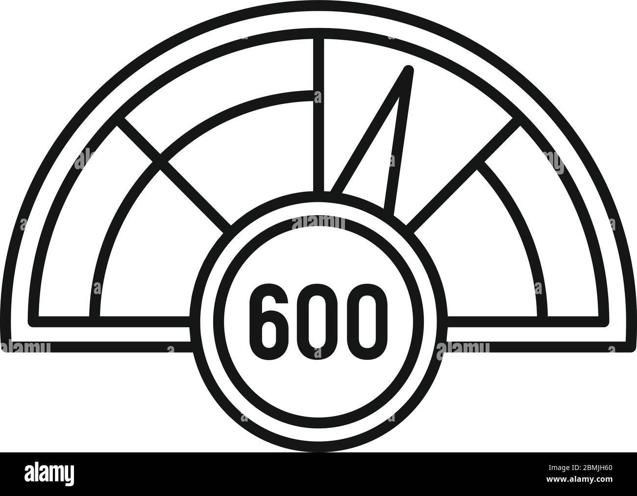 Poor level score icon. Outline poor level score vector icon for web ...