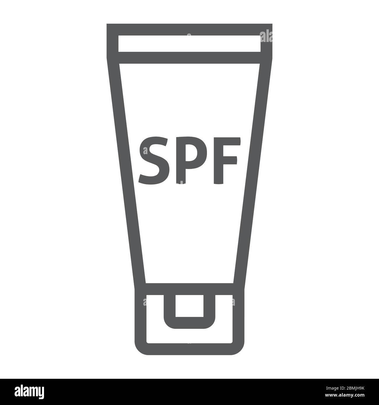 Sunscreen line icon, uv protection and beach, spf sign vector graphics ...