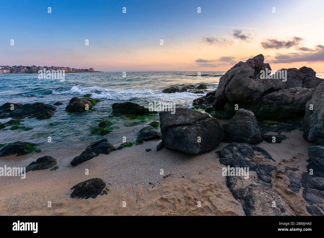 Beautiful sunset on remote beach hi-res stock photography and images ...