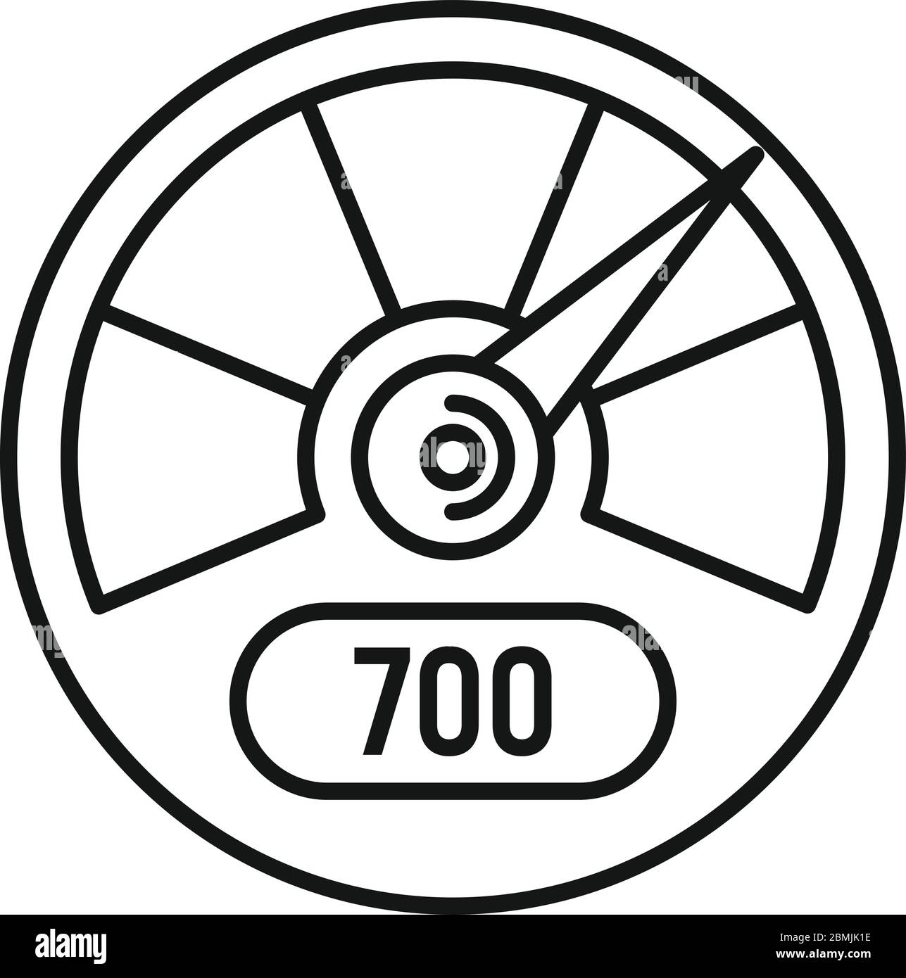 Report credit score icon. Outline report credit score vector icon for ...