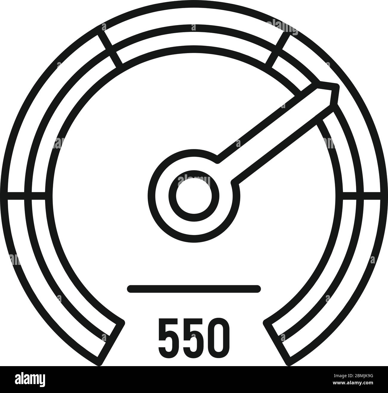 Performance credit score icon. Outline performance credit score vector ...