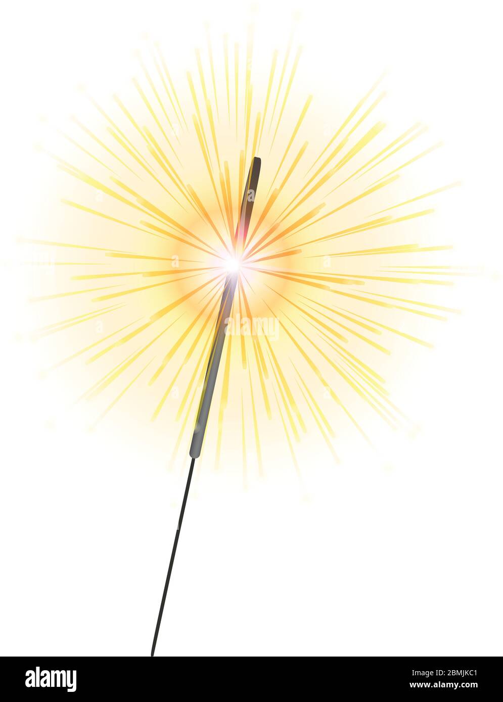 Sparkler icon. Cartoon of sparkler vector icon for web design isolated ...