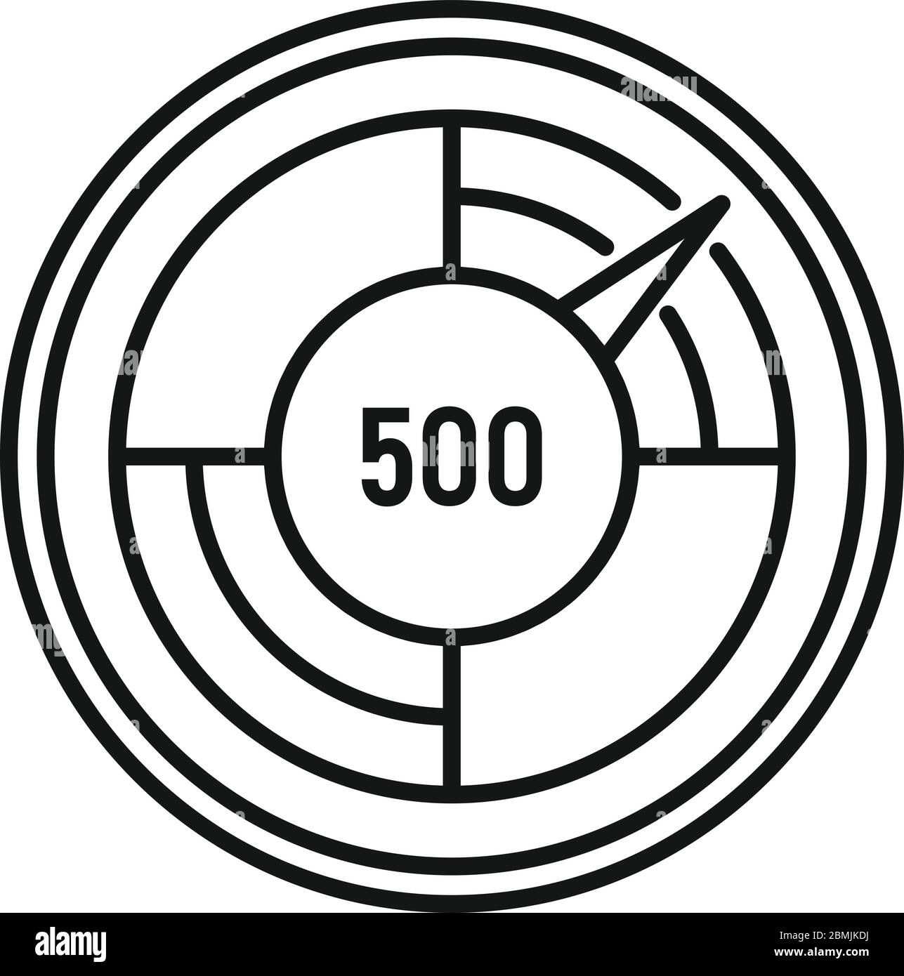 Customer credit score icon. Outline customer credit score vector icon ...